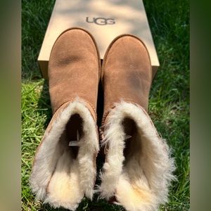 UGG | Shoes | Ugg Womens Classic Heritage Bow Sheepskin Classic Boots ...